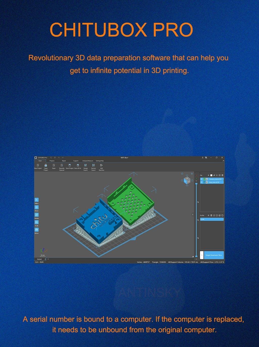 CHITUBOX Pro professional 3d printing slicer software licence for 1 ye