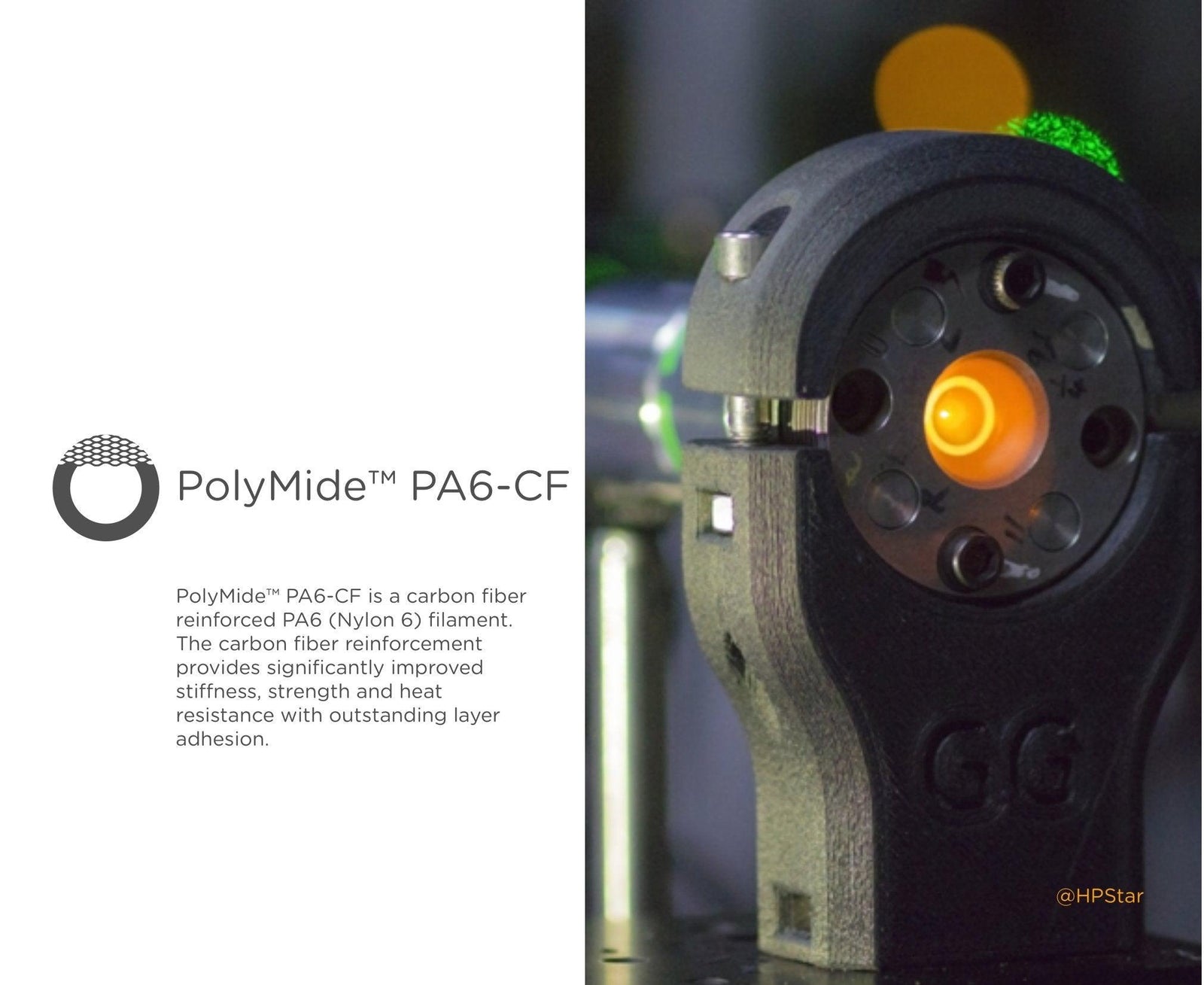 Polymaker PolyMide PA6-CF Warp Free Nylon Carbon Fiber Filament